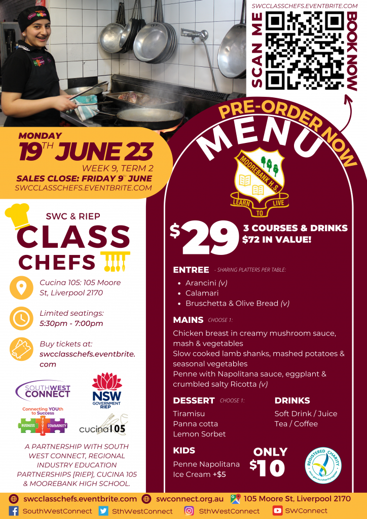2023 CLASS CHEFS with Moorebank High School » SWconnect